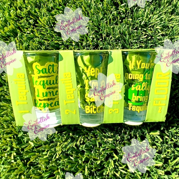 Dining | New 3pc Custom Shot Glass Set | Poshmark